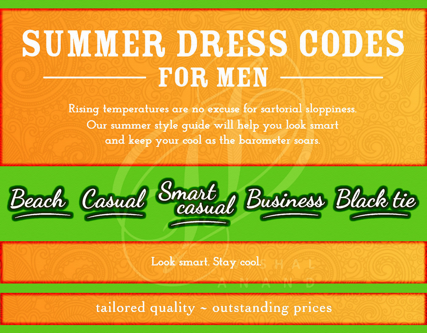 SUMMER DRESS CODES FOR MEN by Vishal Anand at Coroflot.com