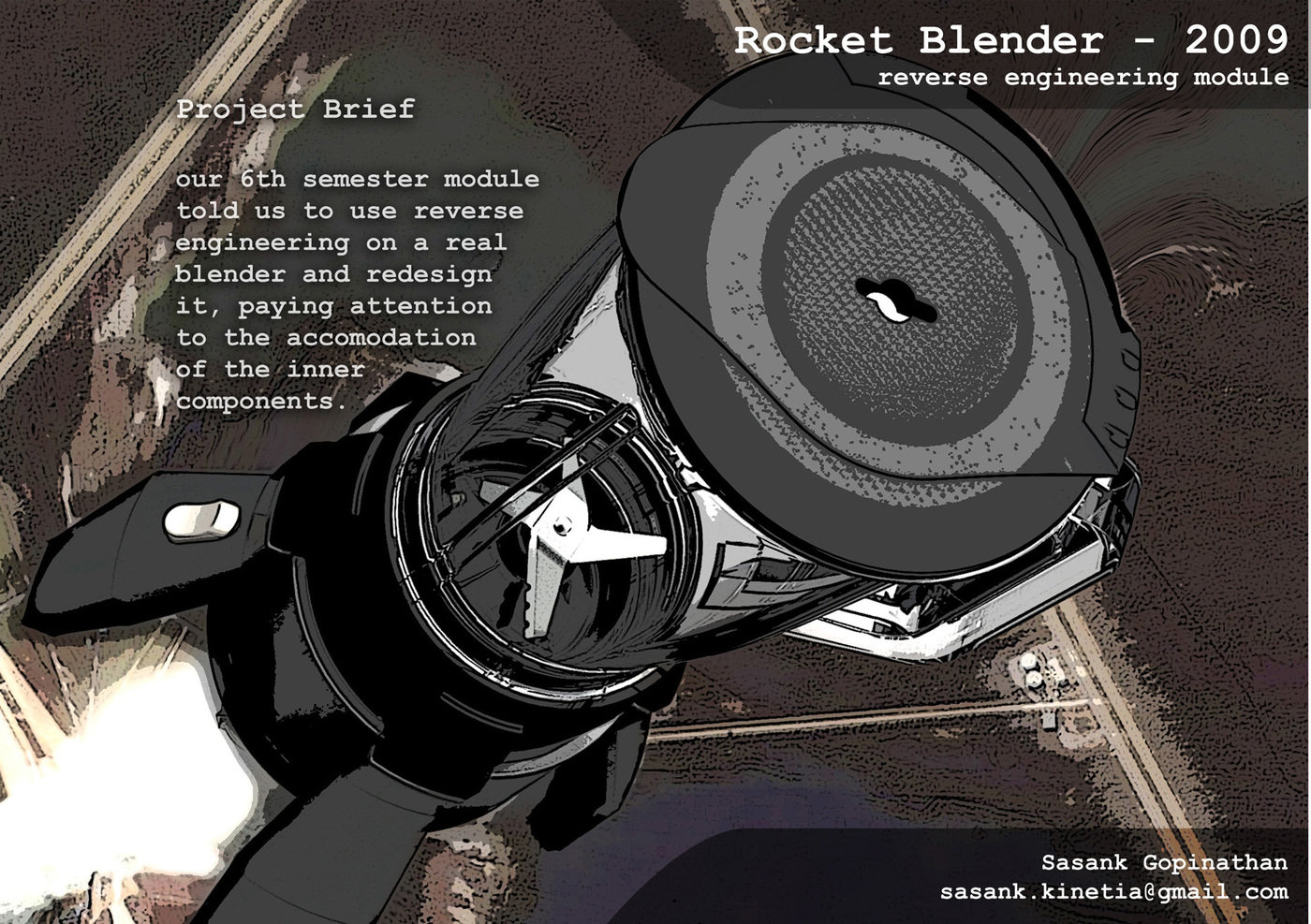 semester 6 project - rocket blender by Sasank Gopinathan at Coroflot.com