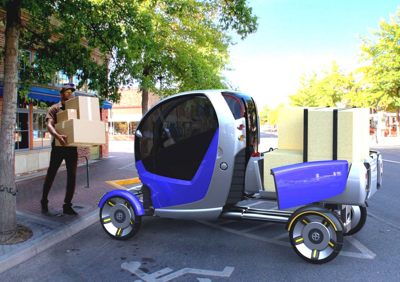 CarGo - Urban Delivery Vehicle by Adam Schacter at Coroflot.com