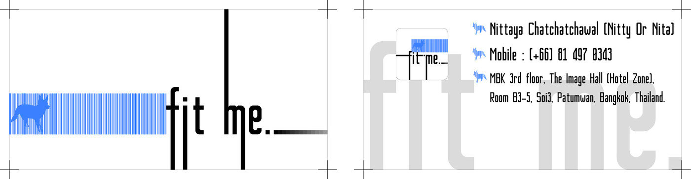 fit me logo & namecard by Sunny Ooi at Coroflot.com