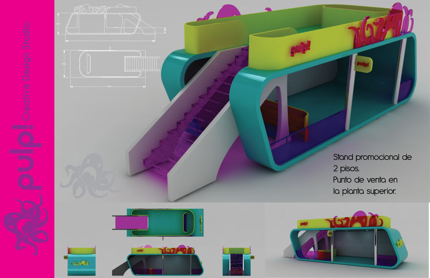 Pulp Promotional Stand by Rolando Hernández at Coroflot.com