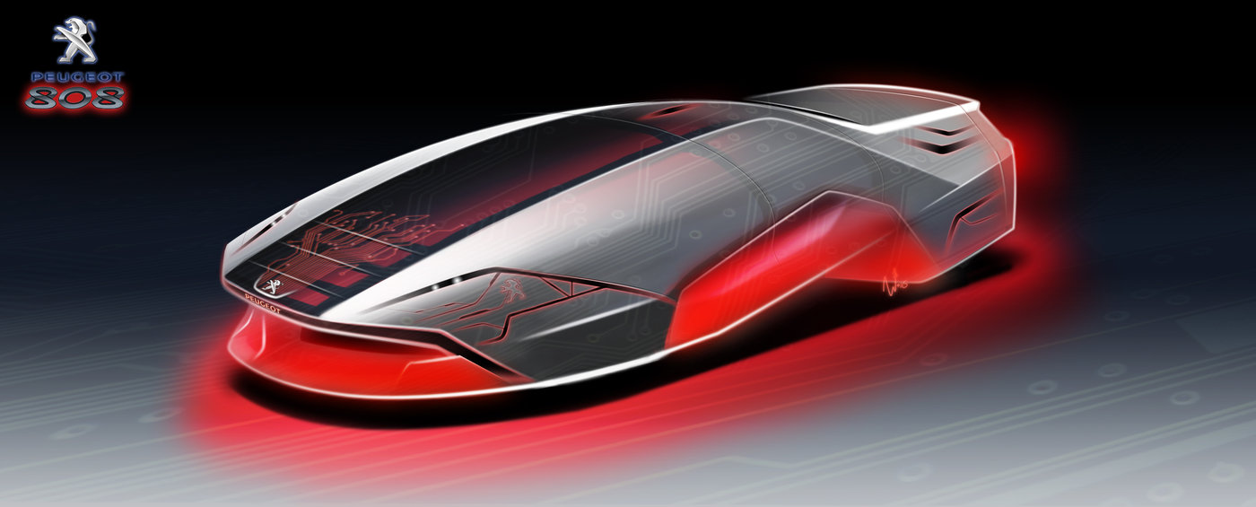 Peugeot 808 Sci-Fi car by Niklas Wejedal at Coroflot.com