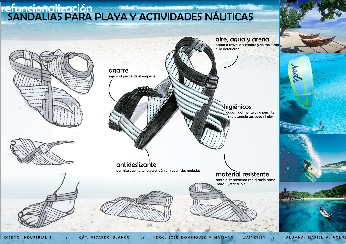 beach sandals by Mariel Andrea Volpe at Coroflot.com