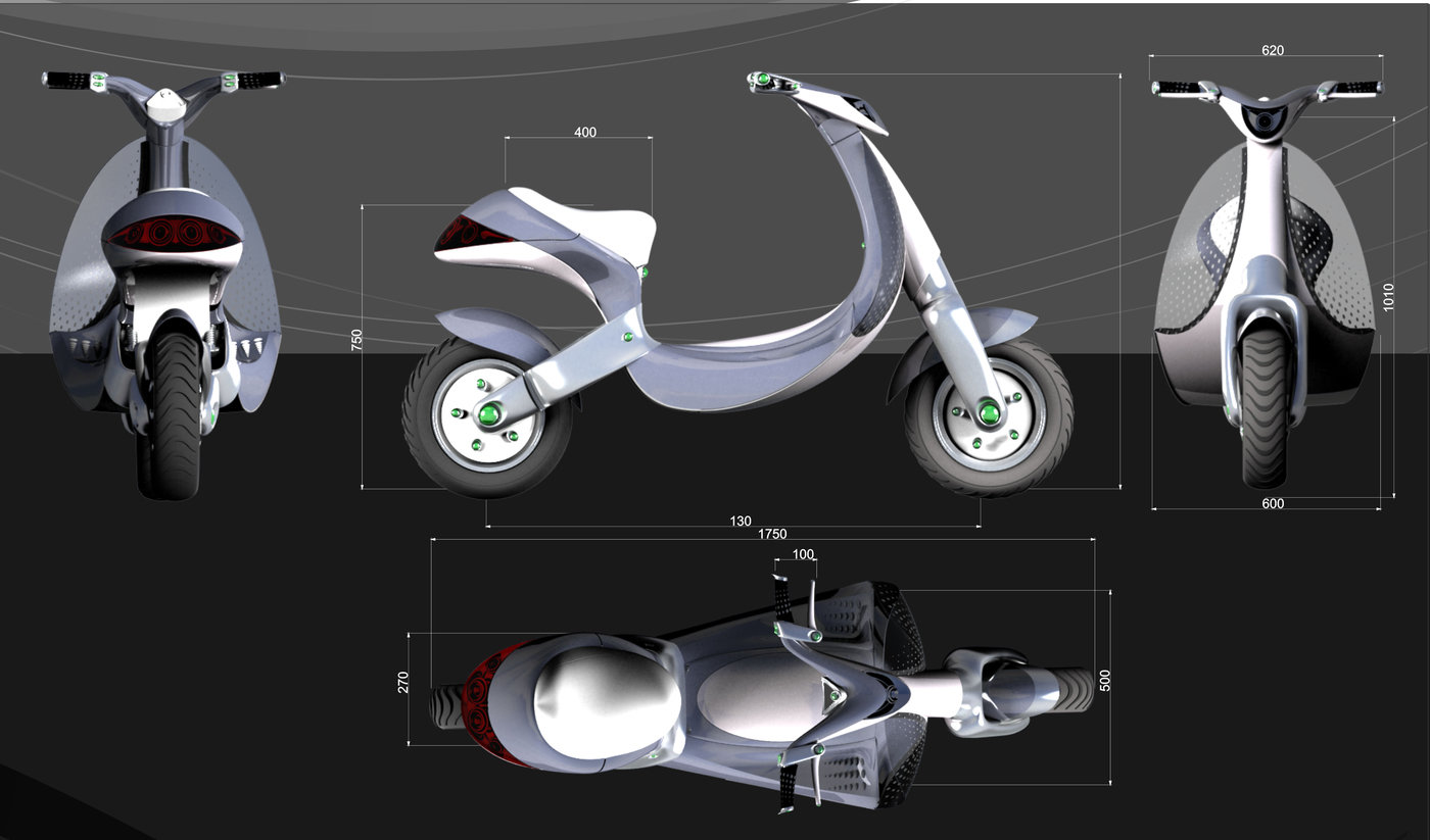 electric scooter by Mariel Andrea Volpe at Coroflot.com
