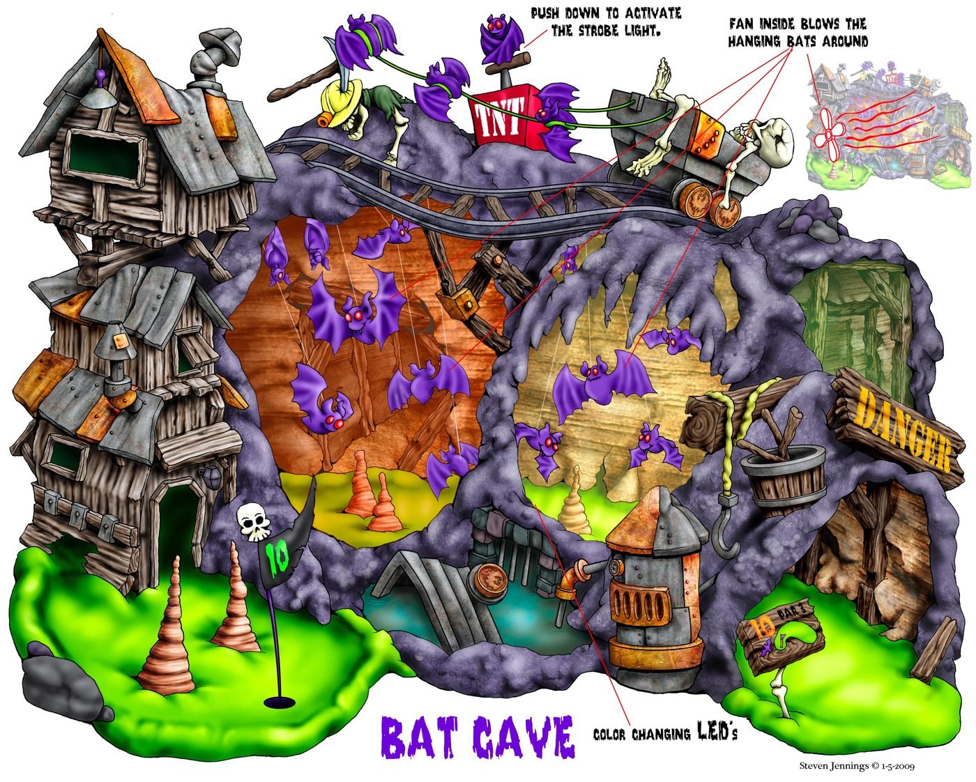 Haunted Meadows Halloween golf course village by Steven Jennings at ...