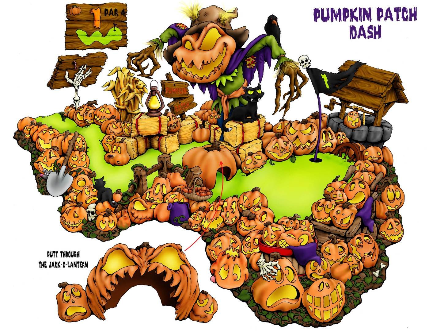 Haunted Meadows Halloween golf course village by Steven Jennings at ...