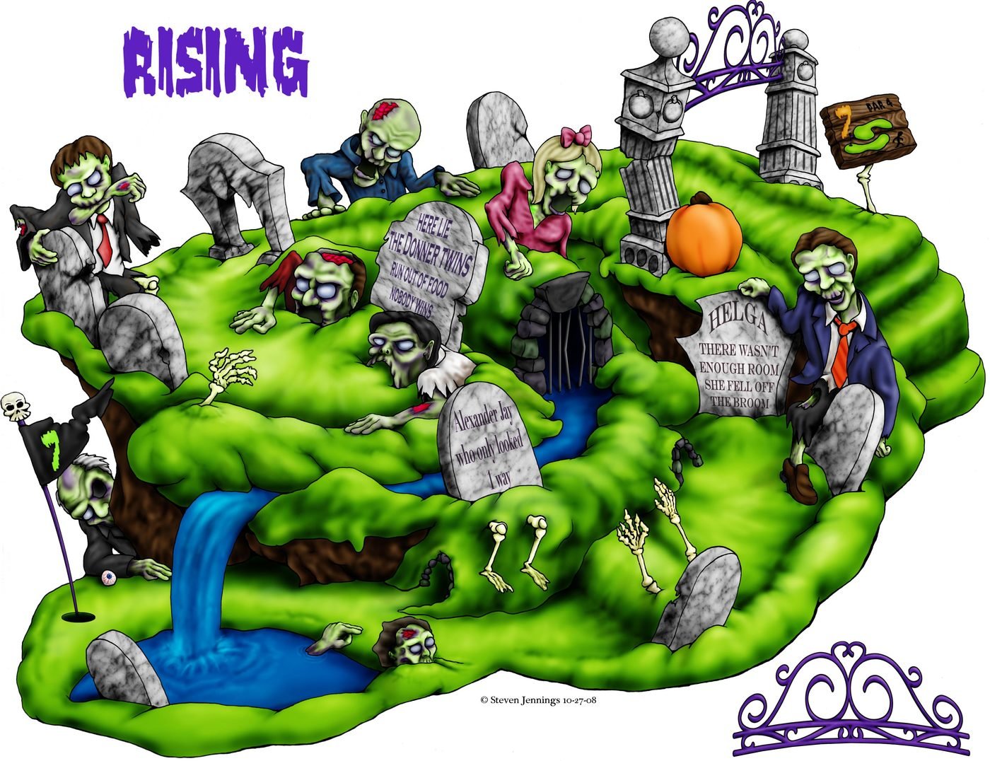 Haunted Meadows Halloween golf course village by Steven Jennings at ...