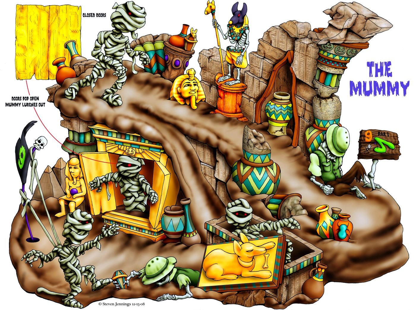 Haunted Meadows Halloween golf course village by Steven Jennings at ...