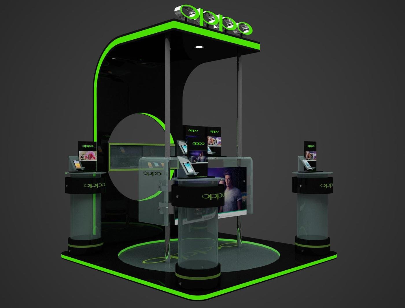 oppo promo booth by BAGUS KOREANTO PUTRO at Coroflot.com