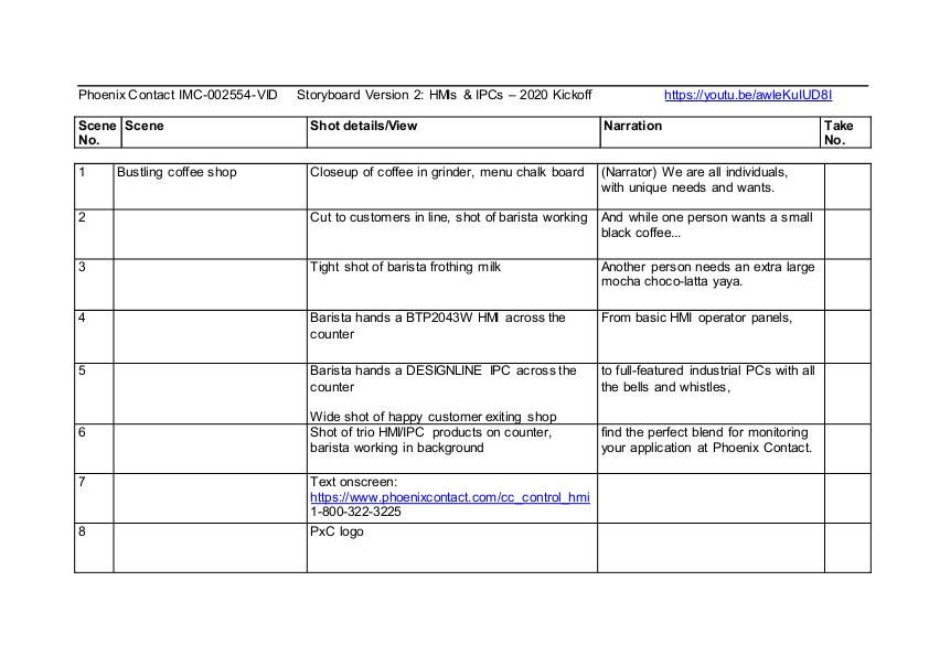 HMIs and IPCs Video Script by Ann Seprinski at Coroflot.com