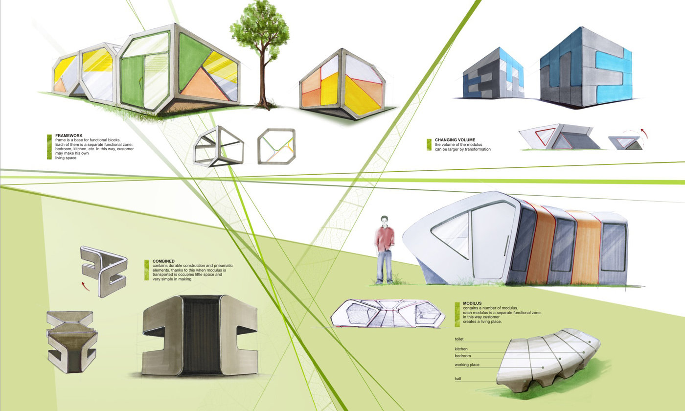 Mobile living module working on renewable energy sources by Olga ...