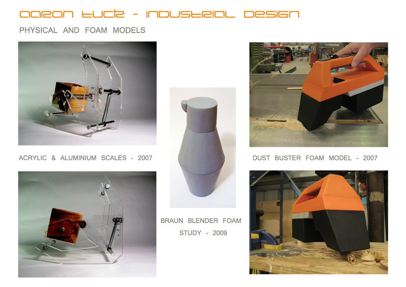 Physical models by Aaron Tuck at Coroflot.com