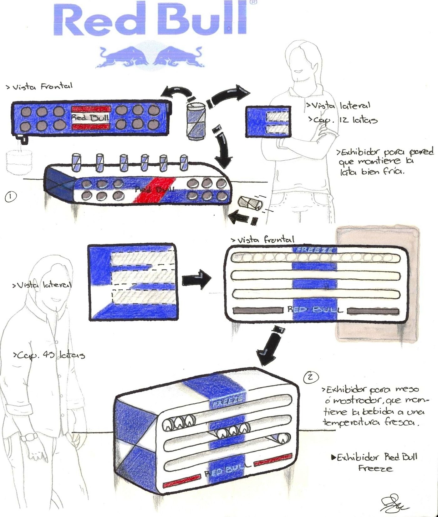 Red Bull displays by José Lozano at Coroflot.com