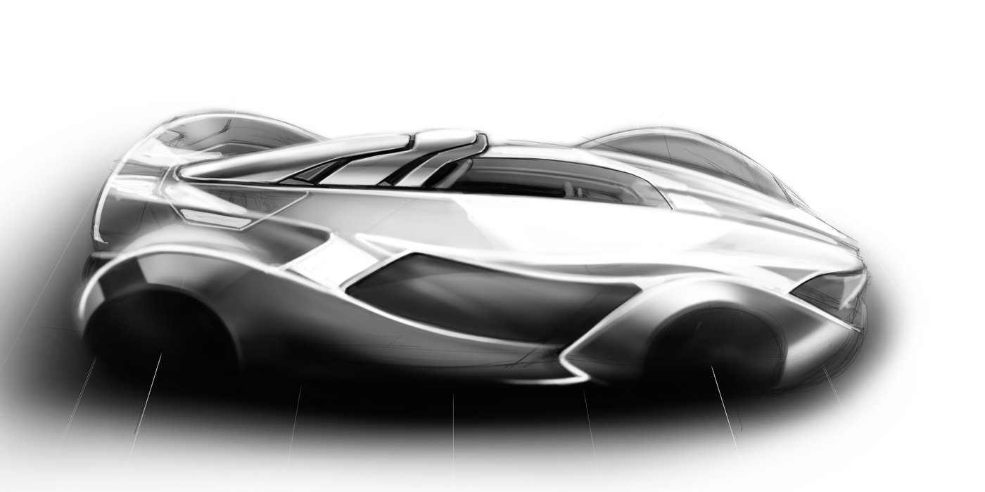 Digital Render Sketch Steps by Kevin Clarridge at Coroflot.com