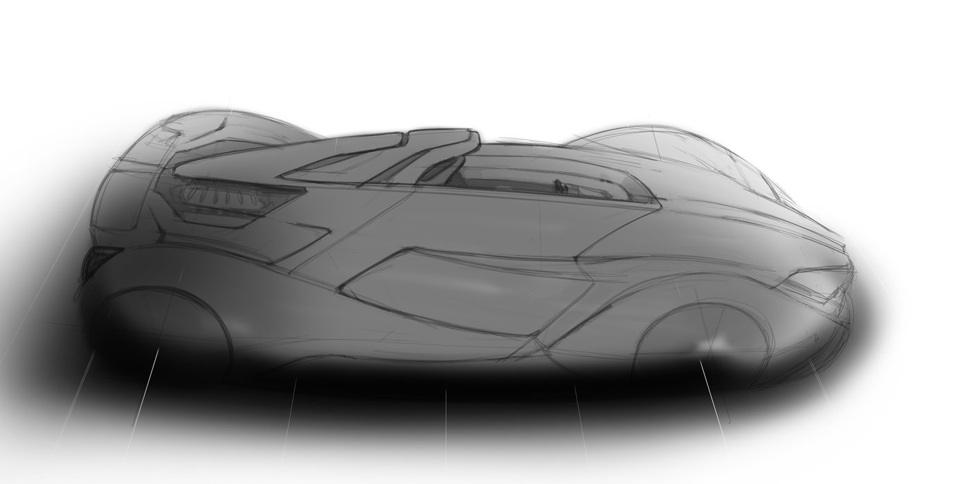 Digital Render Sketch Steps by Kevin Clarridge at Coroflot.com