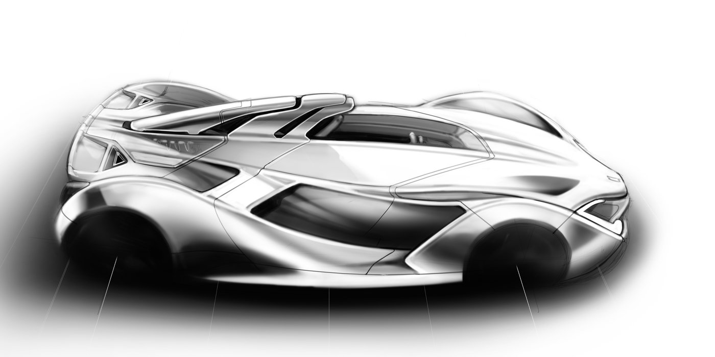 Digital Render Sketch Steps by Kevin Clarridge at Coroflot.com