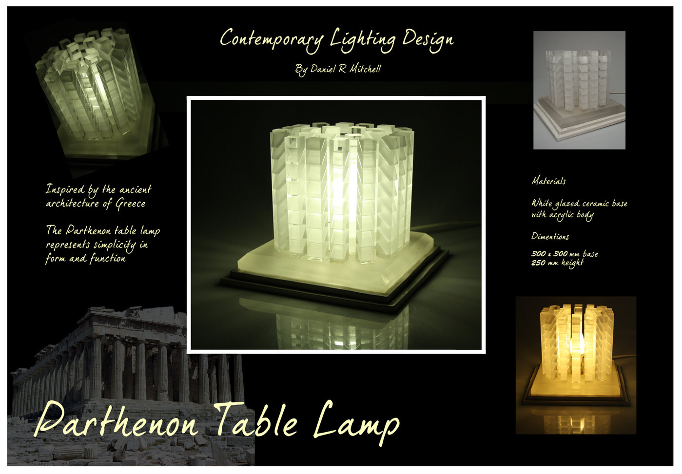 ParthenON Table Lamp - A Level - 2008 Project by Daniel Mitchell at ...
