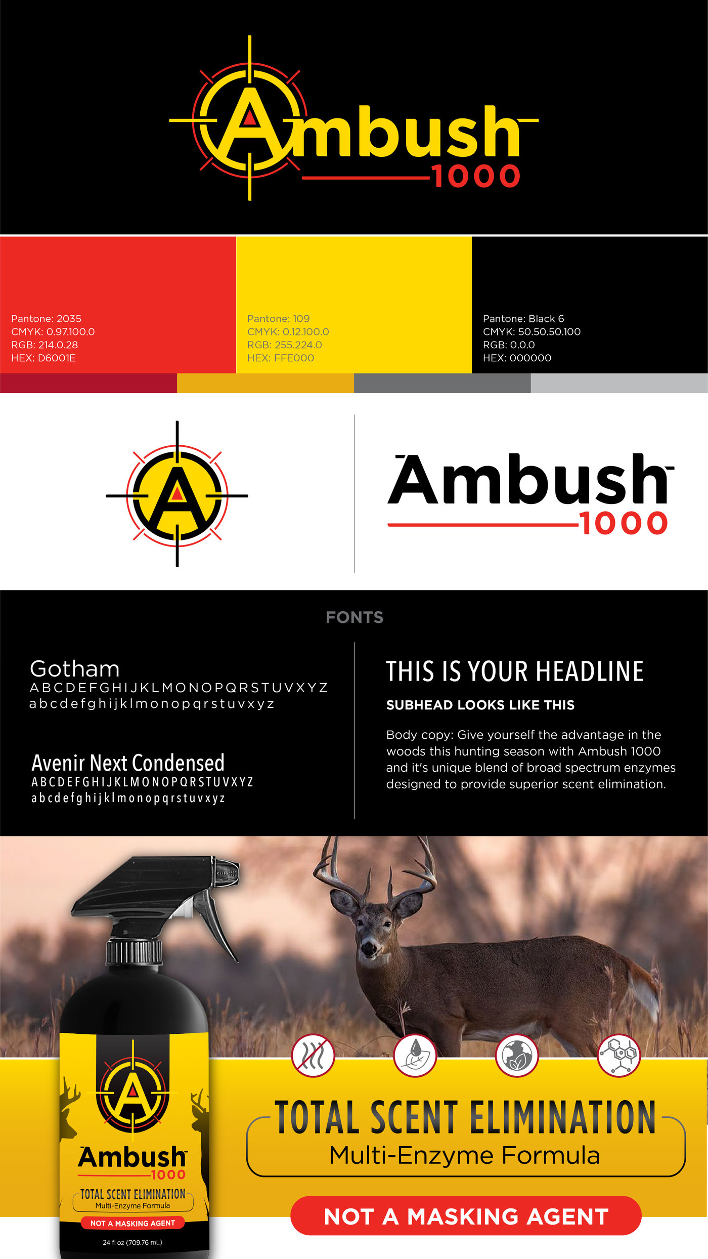 Ambush 1000 Logo & Label Design by Angela Mercado at Coroflot.com