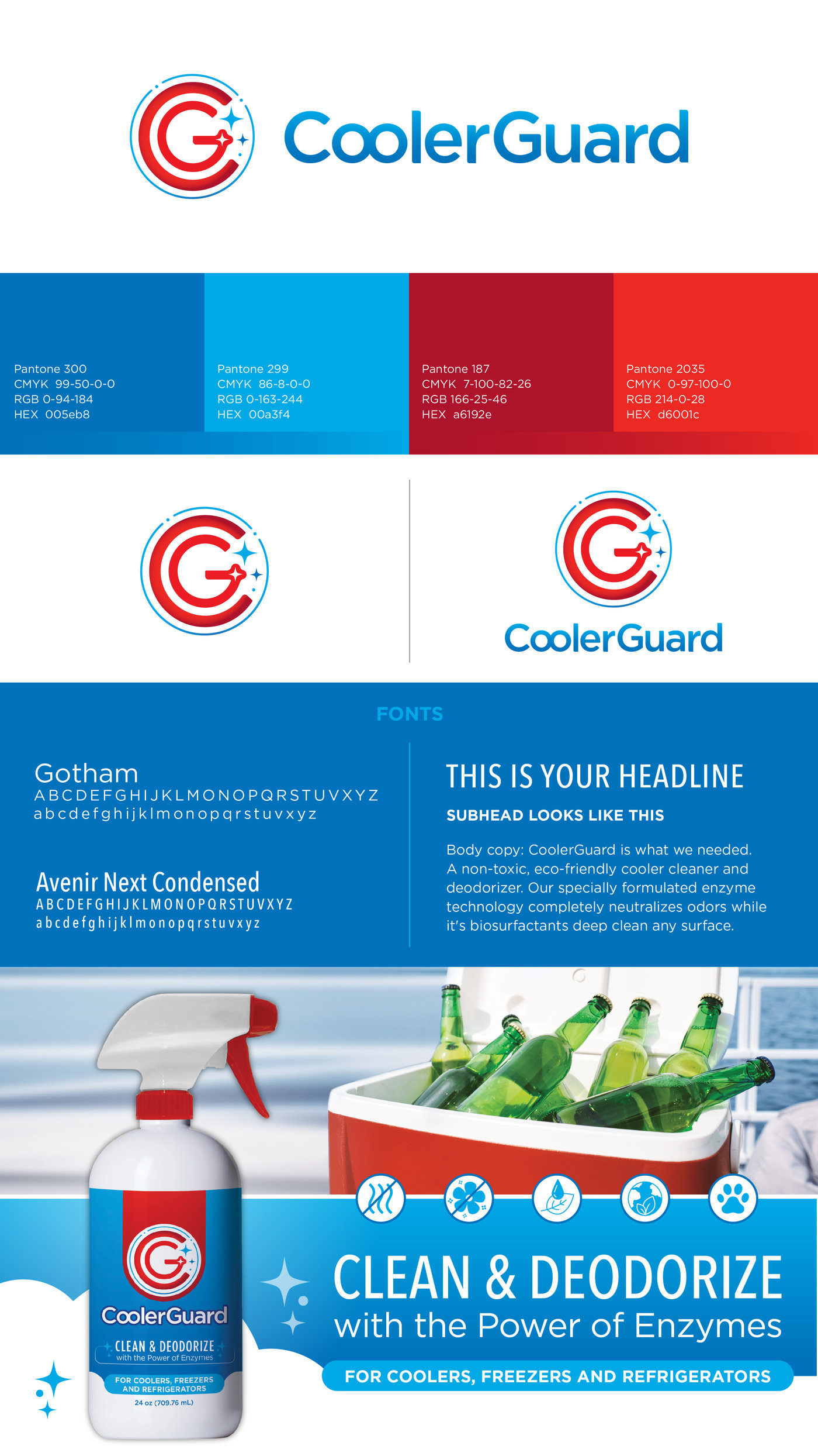 CoolerGuard Logo & Label Design by Angela Mercado at Coroflot.com