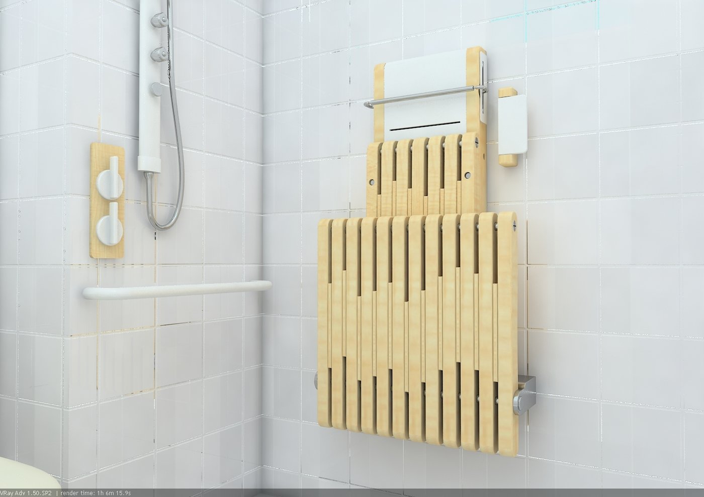 Easy shower seat for elderly people by Rong Pei at Coroflot.com