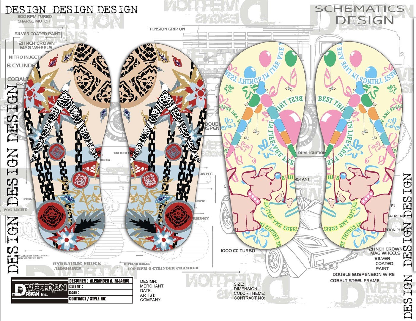 Shoe and Flip flop designs by Alexander Fajardo at Coroflot.com