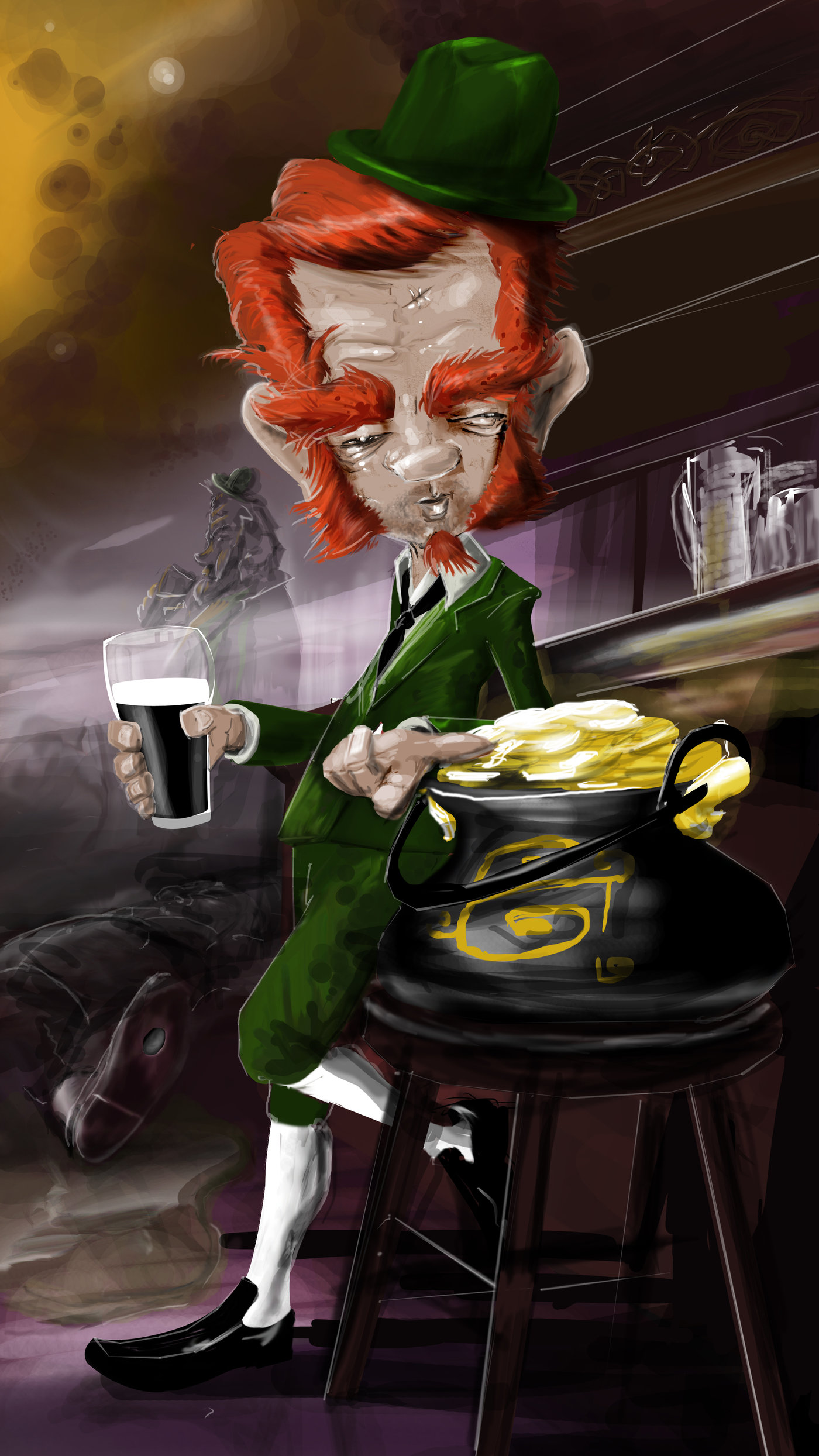 Drunken Leprechaun by Mila Duffy at Coroflot.com