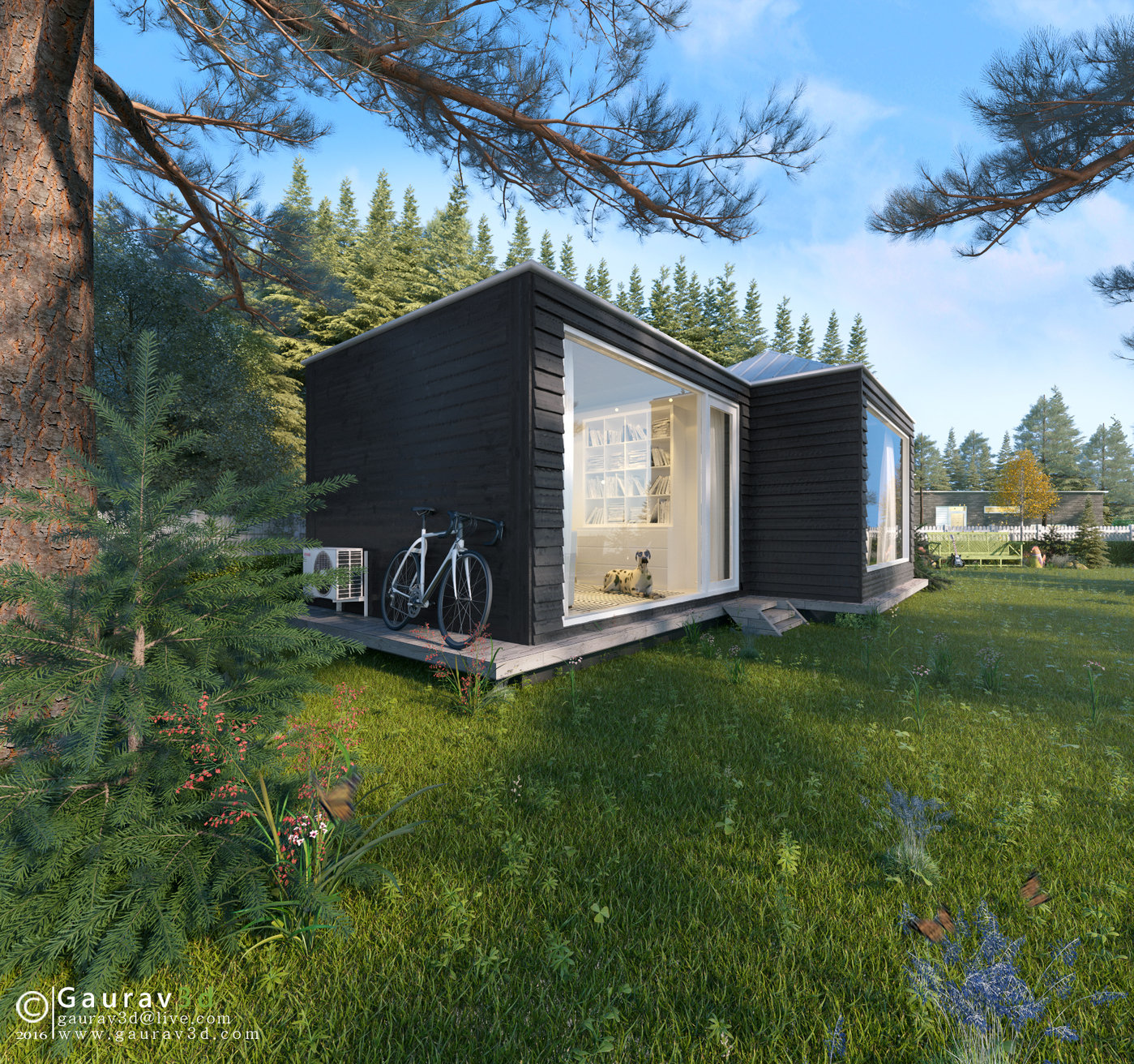 Cabin Rendering-Denmark by Gaurav 3D Architectural Visualisation at Coroflot.com