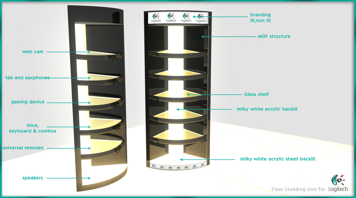 Logitech _ Floor Standing Unit by Mragank Sharma at Coroflot.com