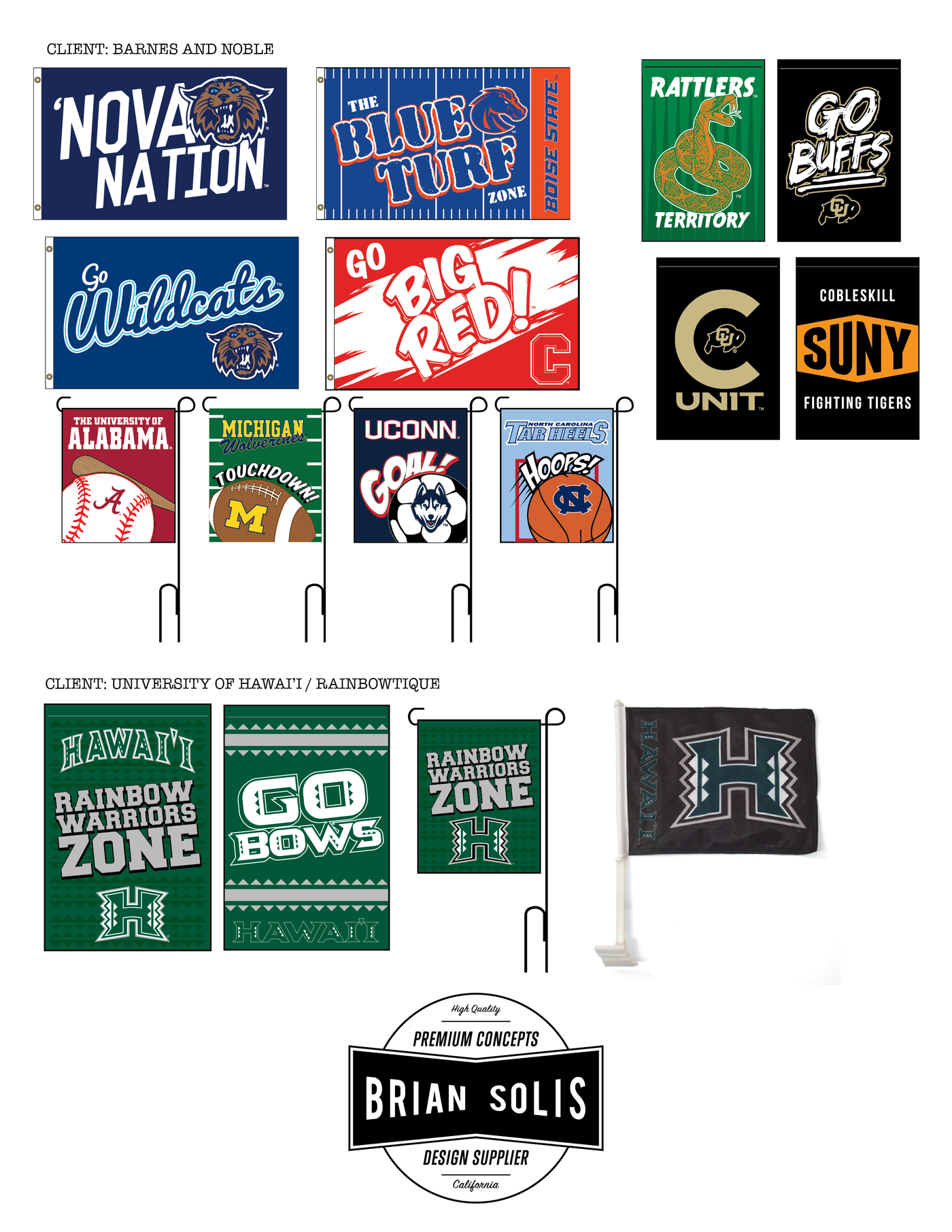 Collegiate Flag Design by Brian Solis at Coroflot.com