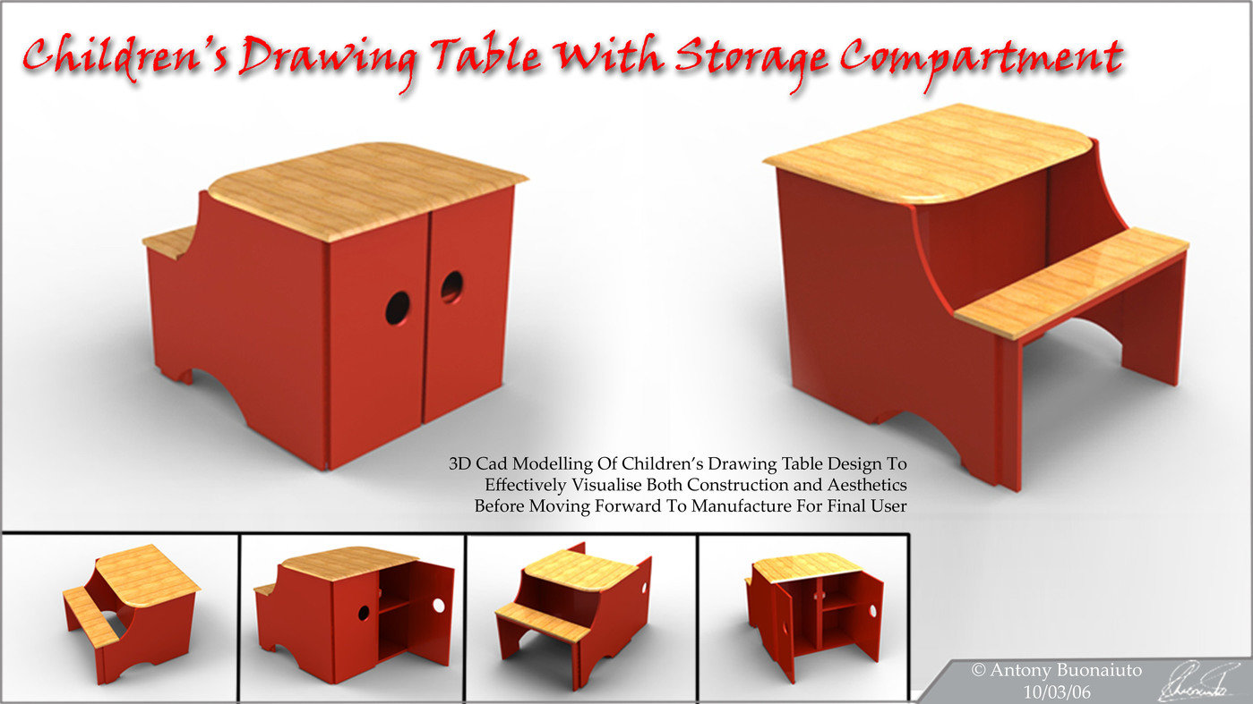 Childrens Drawing Table by Tony Buonaiuto at Coroflot.com