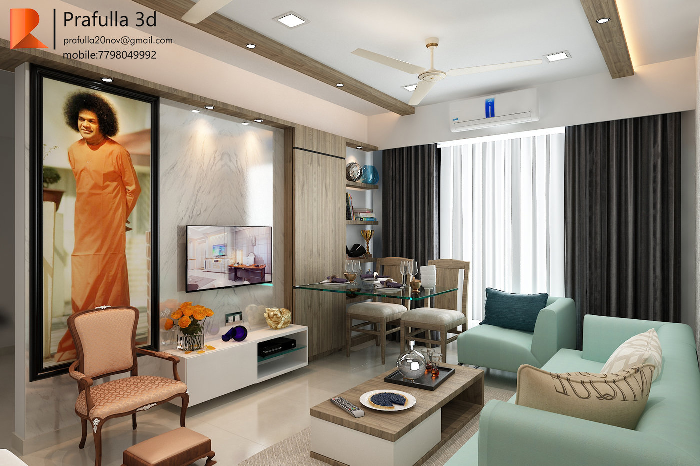 LIVING-ROOM-ROHAN-- ROOPA by Prafulla Product/ Architectural & Interior ...