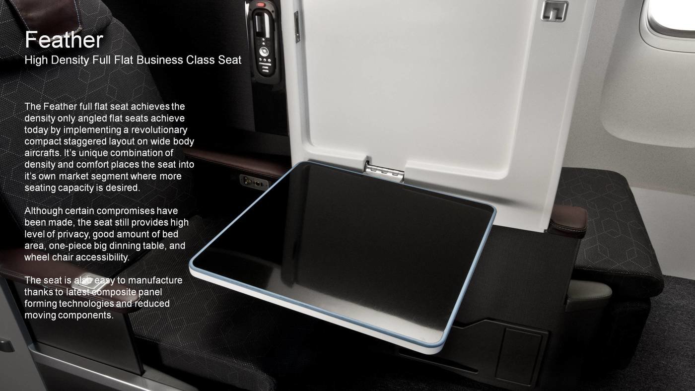 Feather_High Density Business Class Seat by Zhao Jin at Coroflot.com