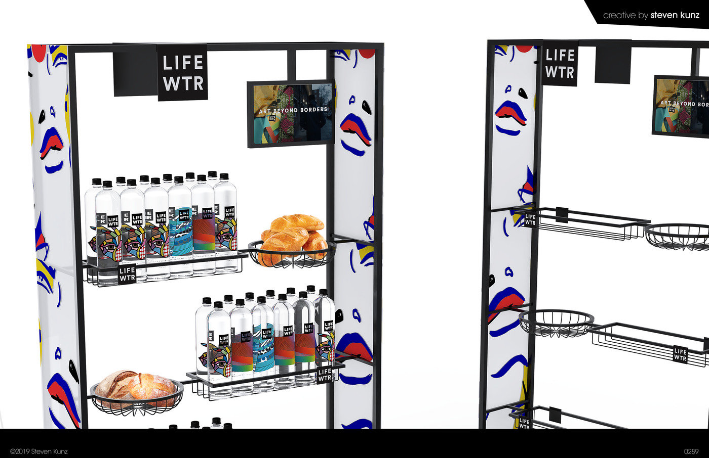 LIFE WTR - Bottle Floor Display by Steve Kunz at Coroflot.com