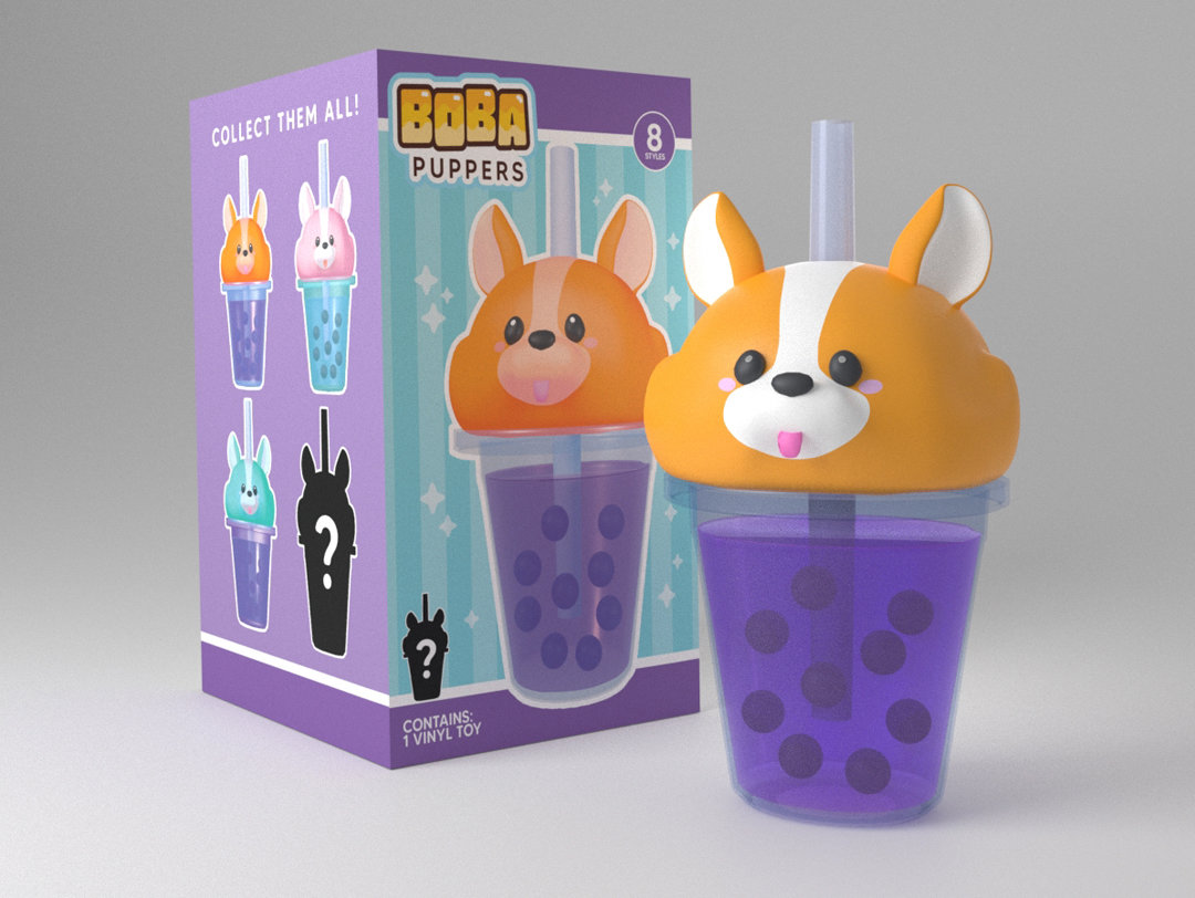 Boba Pups Vinyl Toy & Packaging by Craig Parrillo at Coroflot.com