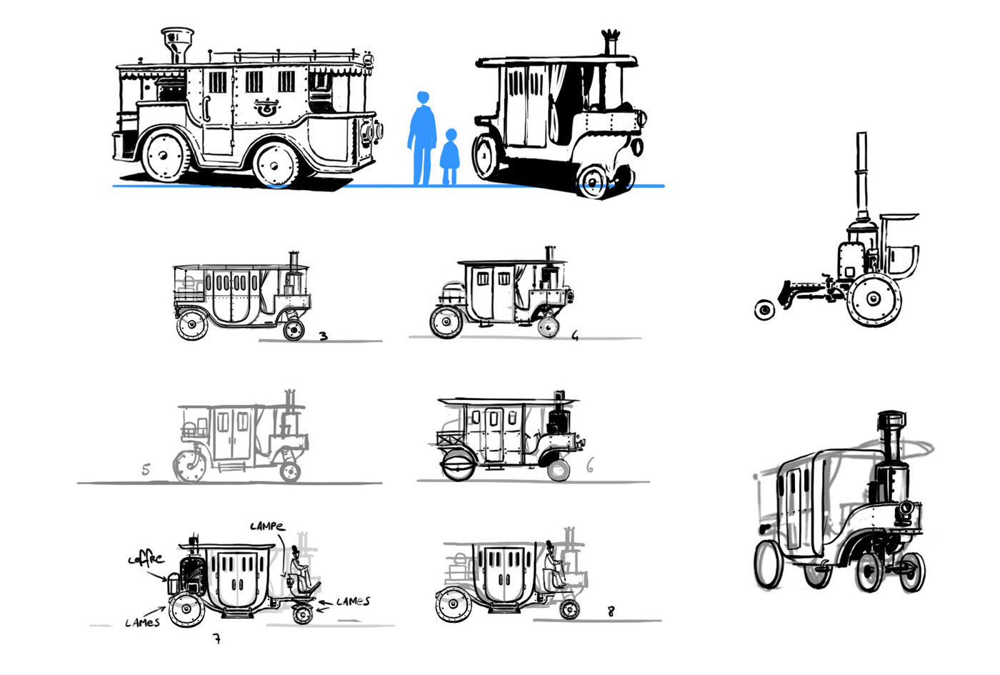 Steam cars - April and the Extraordinary World by Alain _ at Coroflot.com