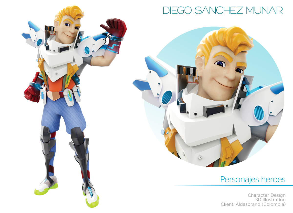 Hero character design 3D 3 by Diego Sanchez at Coroflot.com