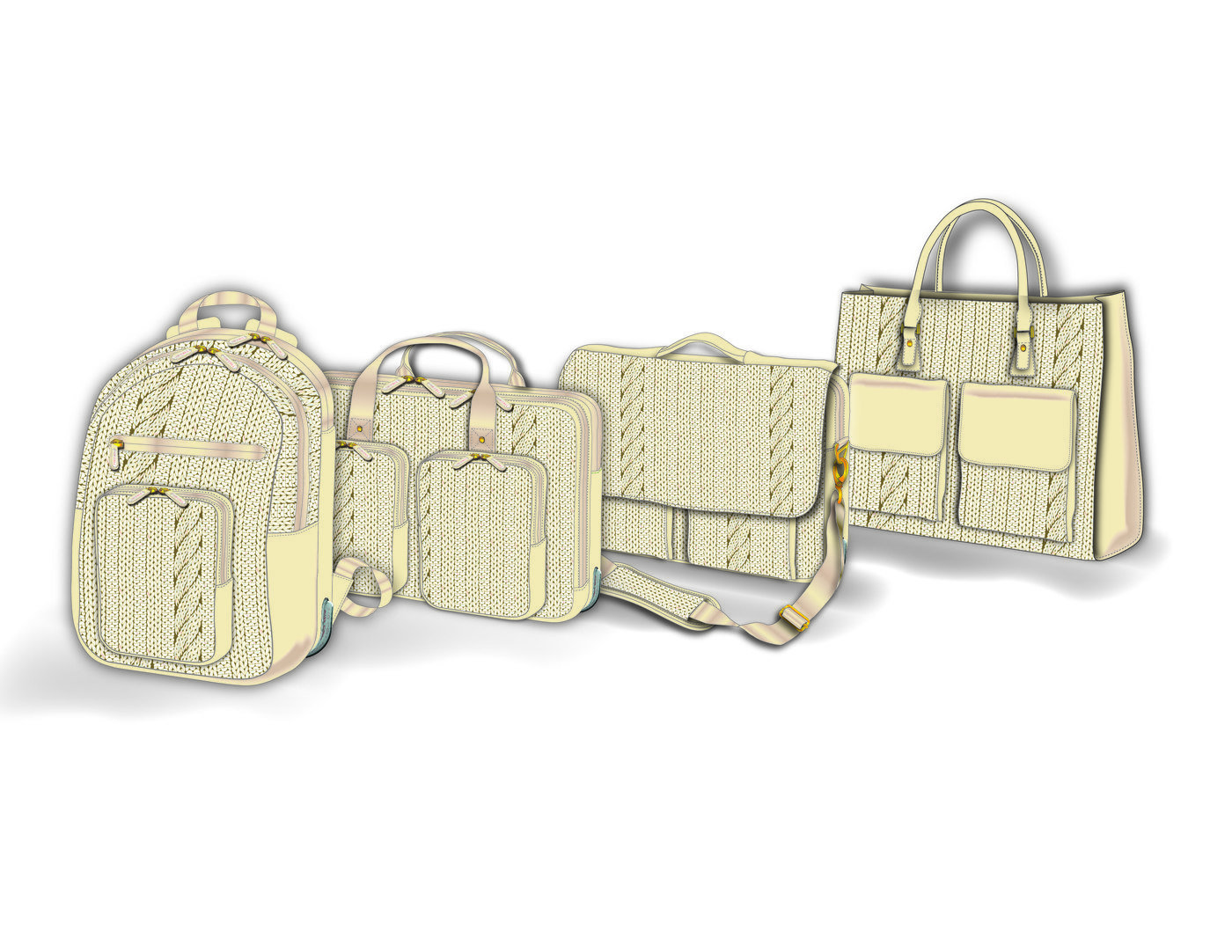 Cable Knit Laptop Bag Collection by Jeff D Levis at Coroflot.com