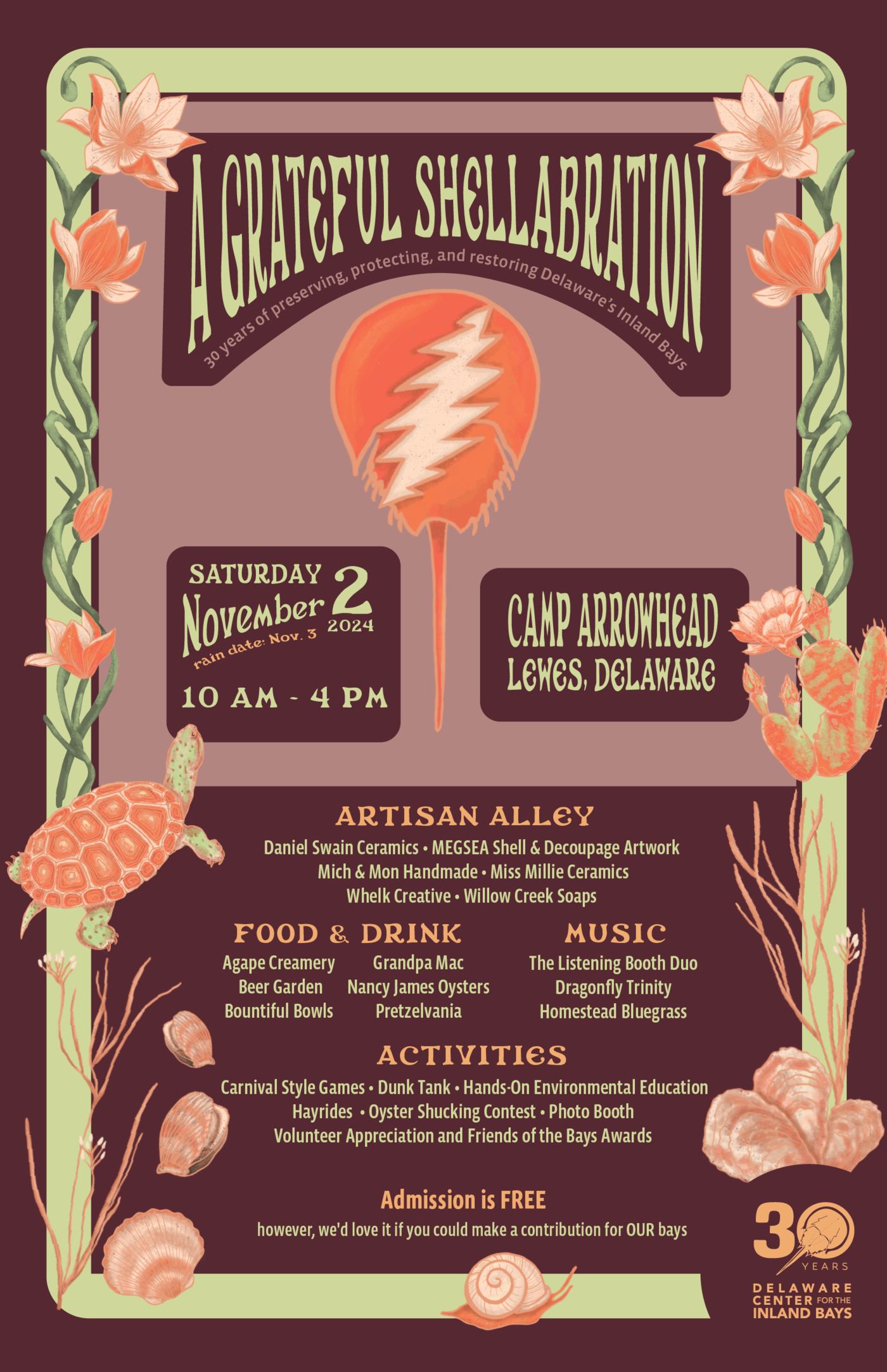 A Grateful Shellabration 30th Anniversary Festival Graphic Set by Marina Feeser at Coroflot.com