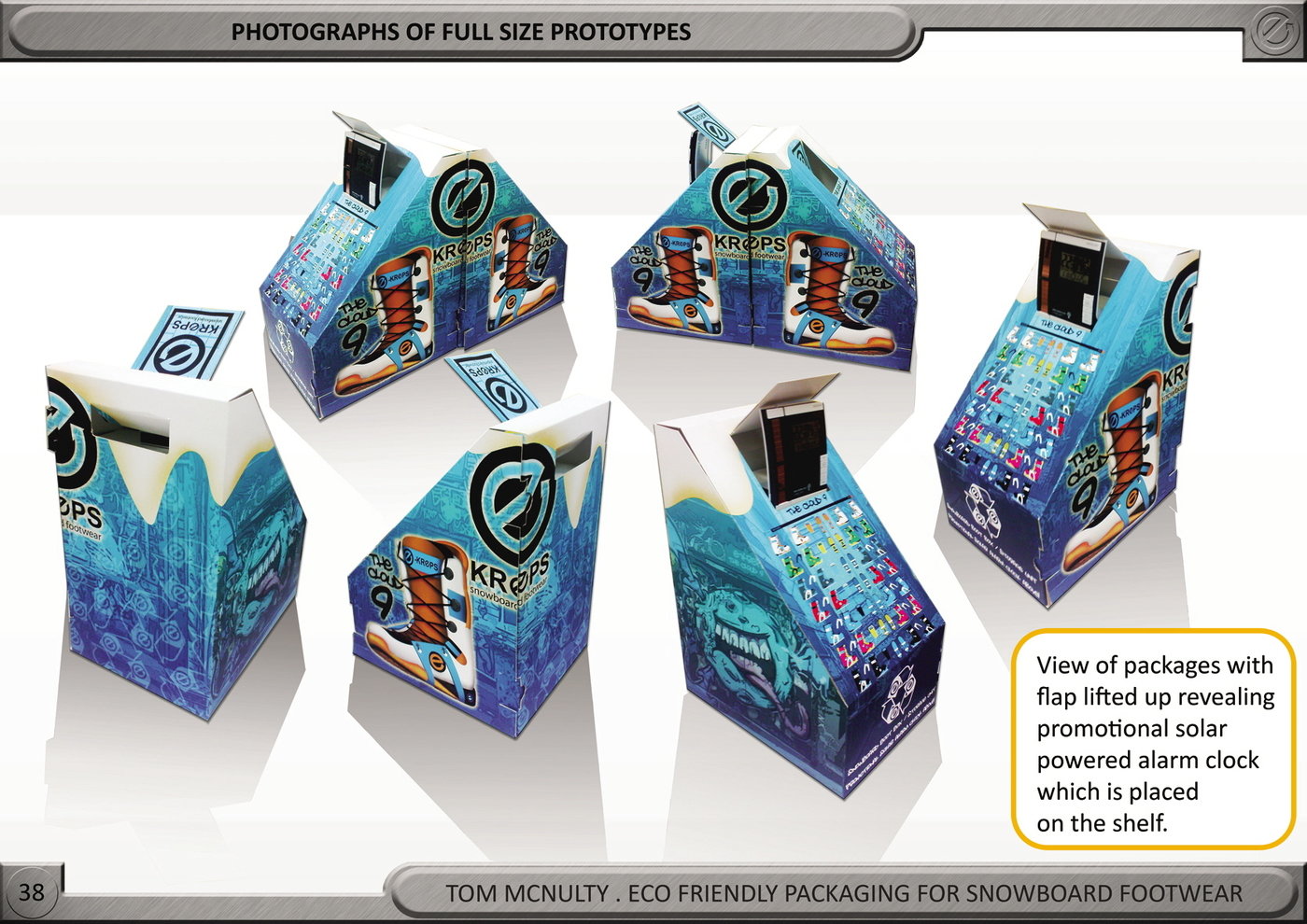 Eco Friendly Snowboard Footwear Packaging by Tom McNulty at Coroflot.com