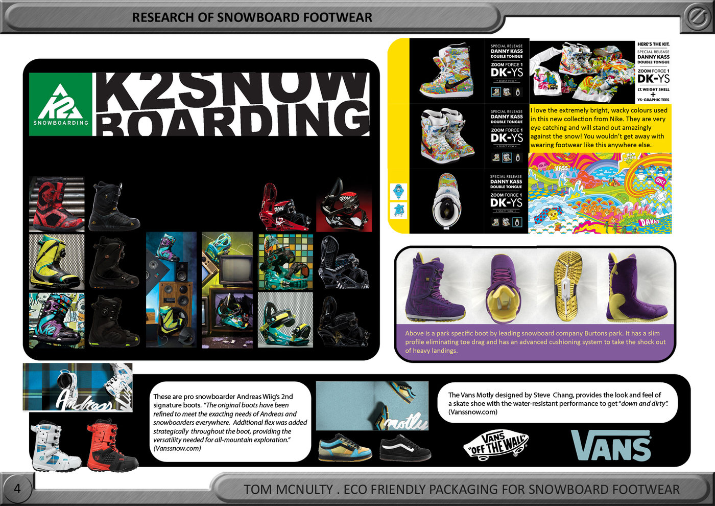 Eco Friendly Snowboard Footwear Packaging by Tom McNulty at Coroflot.com