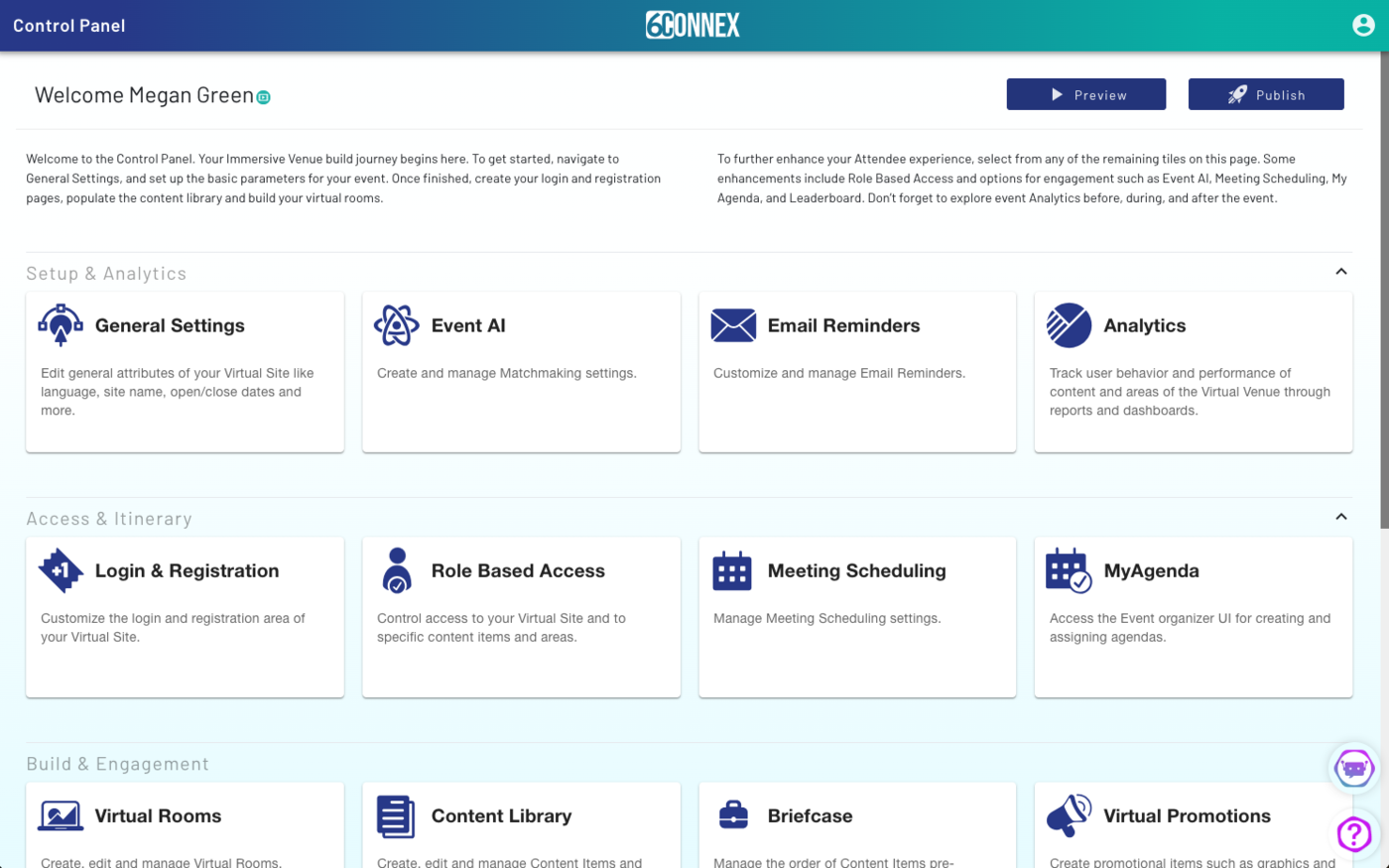 6Connex Control Panel UX and Design Update by Megan Green at Coroflot.com