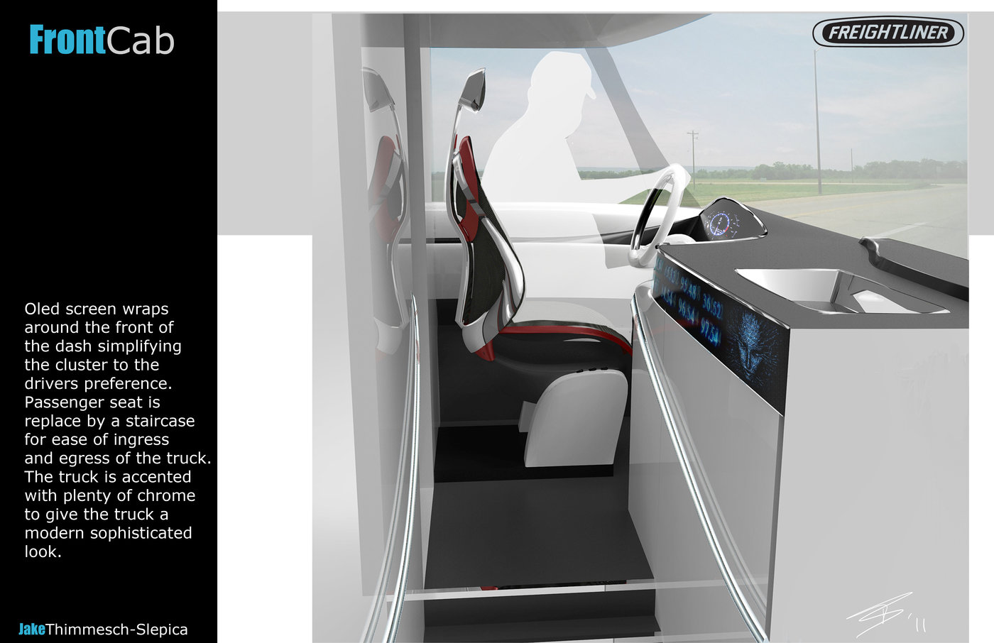 Semi Truck Interior by Jake Thimmesch-Slepica at Coroflot.com