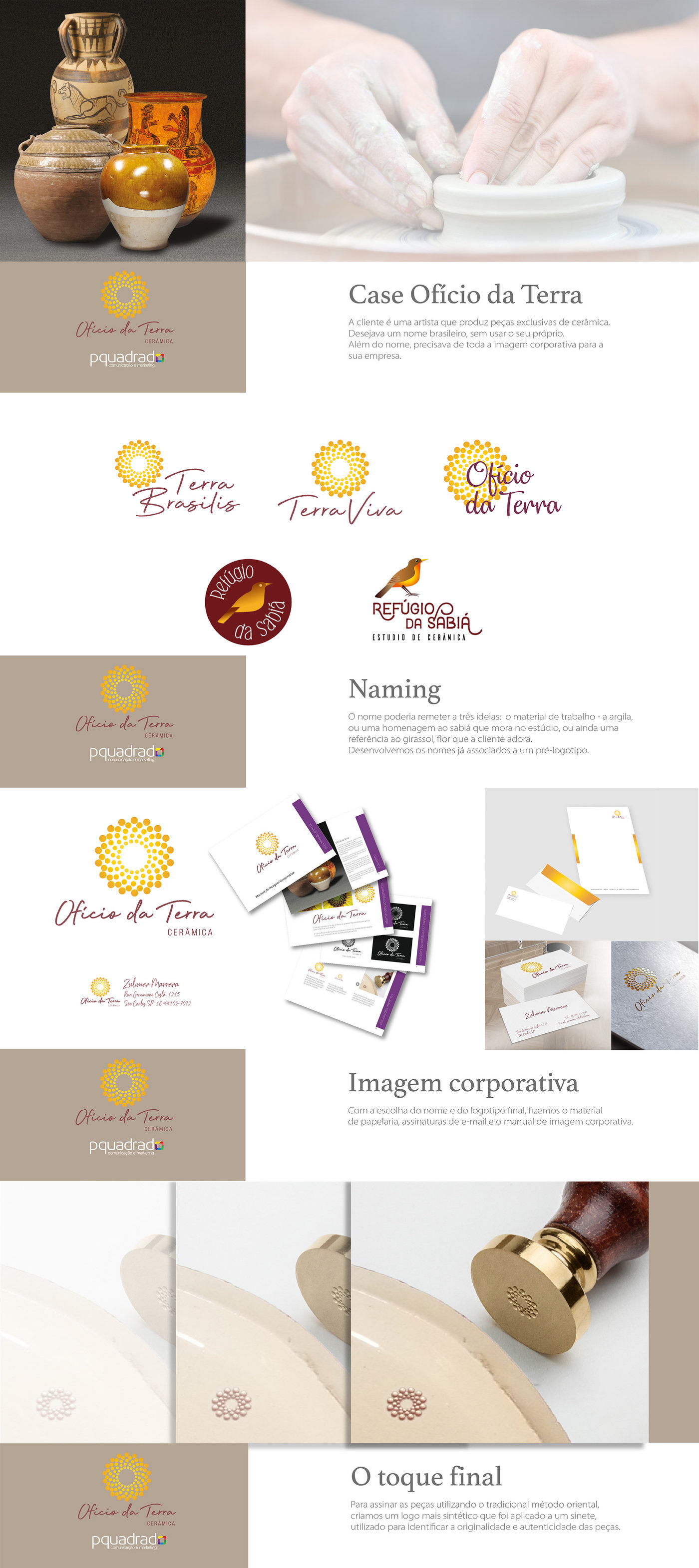 Corporate Identity for handmade ceramist by Carlos Cypas at Coroflot.com