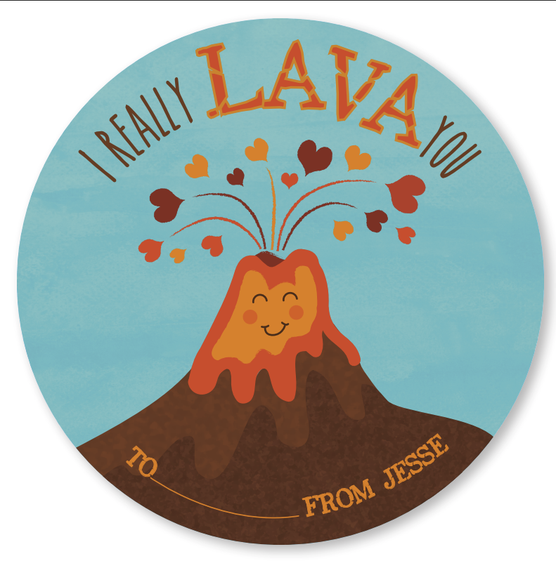 Lava Classroom Valentine by Anna Dulmes Whinnery at Coroflot.com