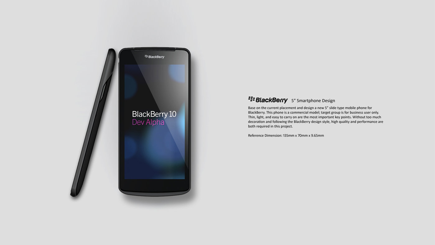 BlackBerry 5” Smartphone Design by Hank (Chien-Cheng) Chen at Coroflot.com