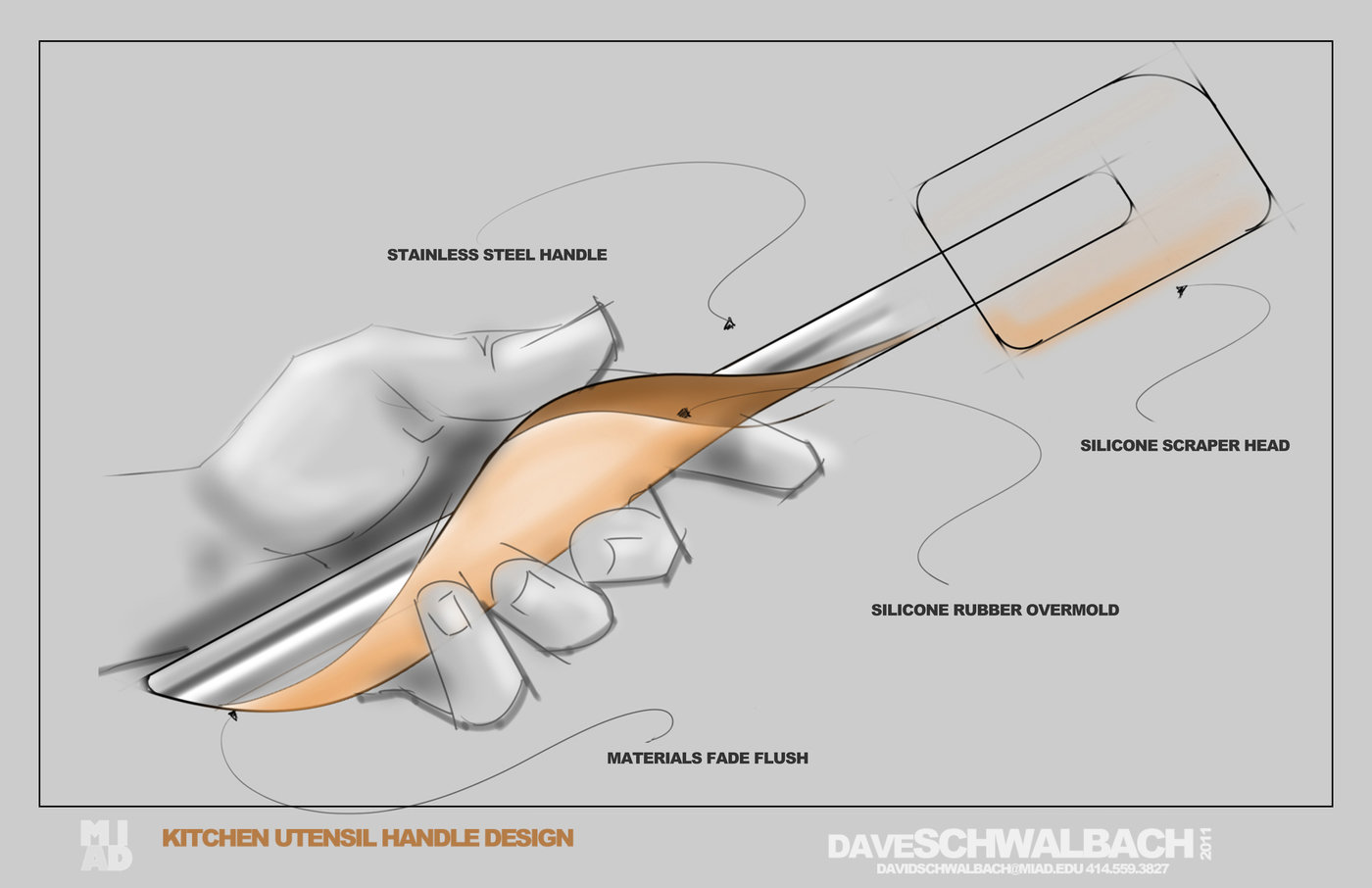 Kitchen Utensil Handle Design by David Schwalbach at Coroflot.com
