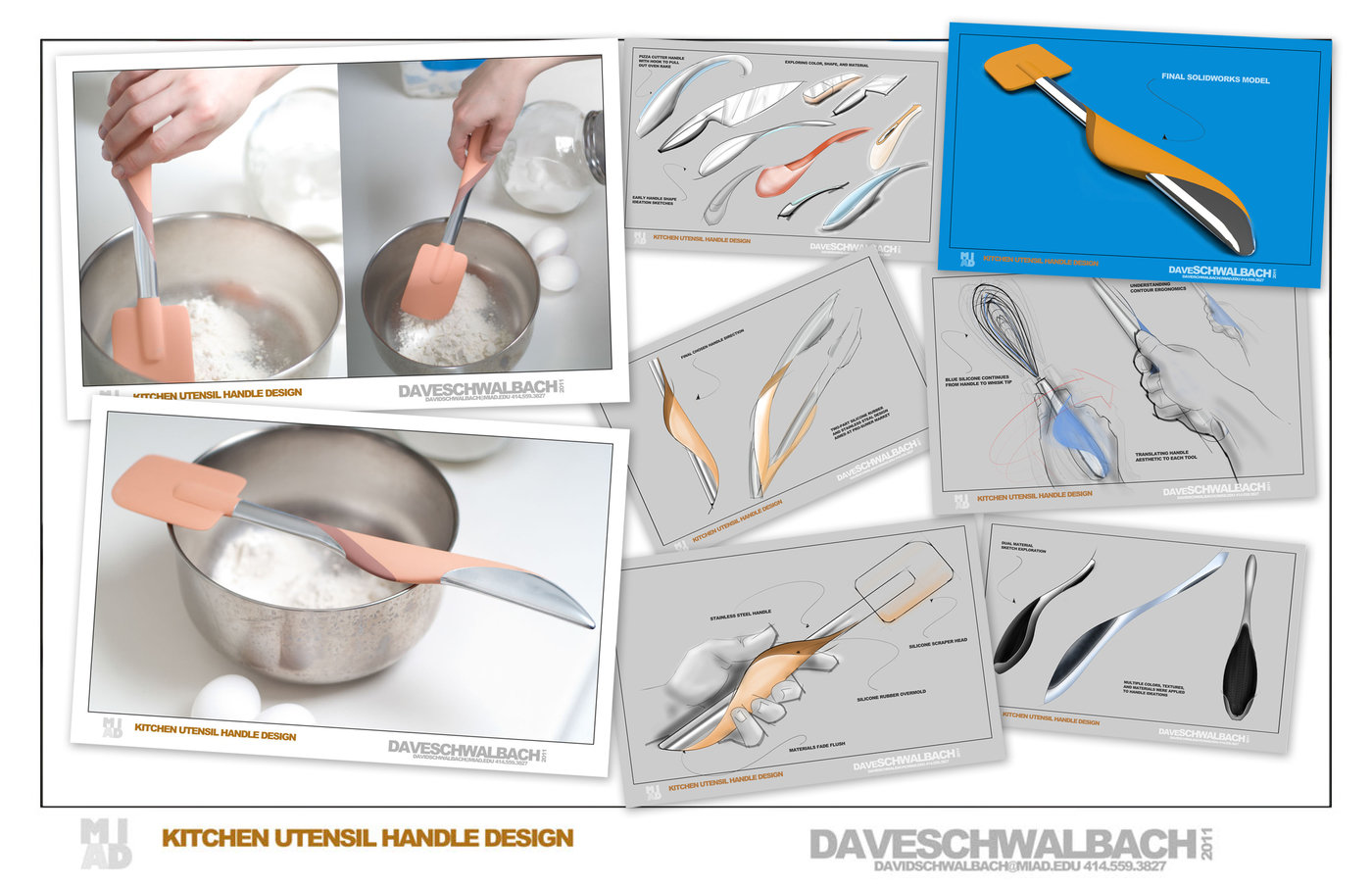 Kitchen Utensil Handle Design by David Schwalbach at Coroflot.com