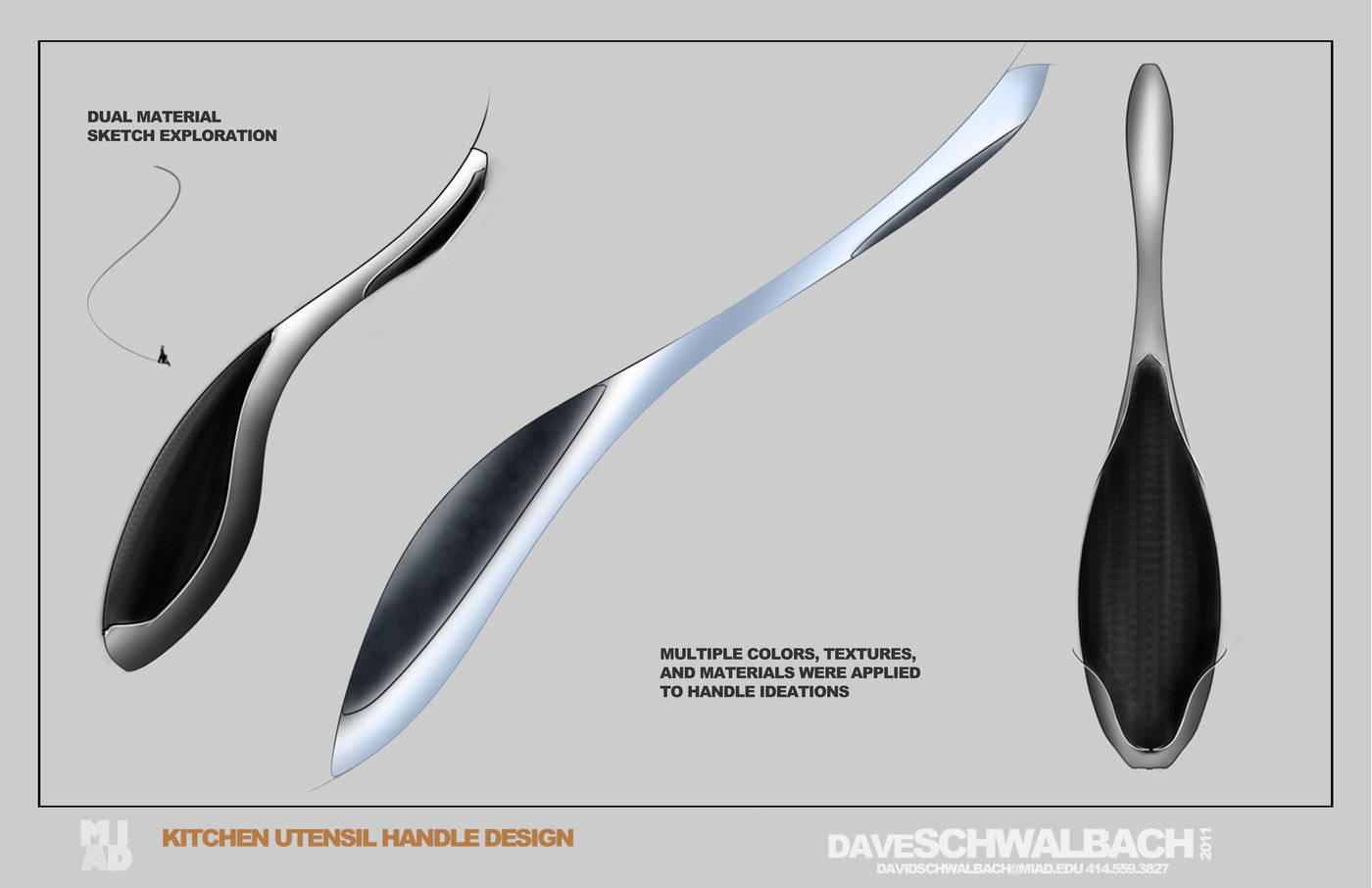 Kitchen Utensil Handle Design by David Schwalbach at Coroflot.com
