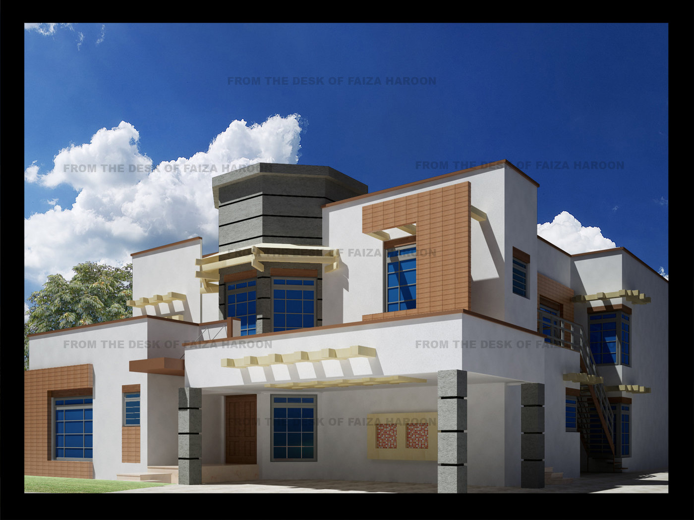 House for Dr Tariq Yousuf Memon by Faiza Haroon at Coroflot.com