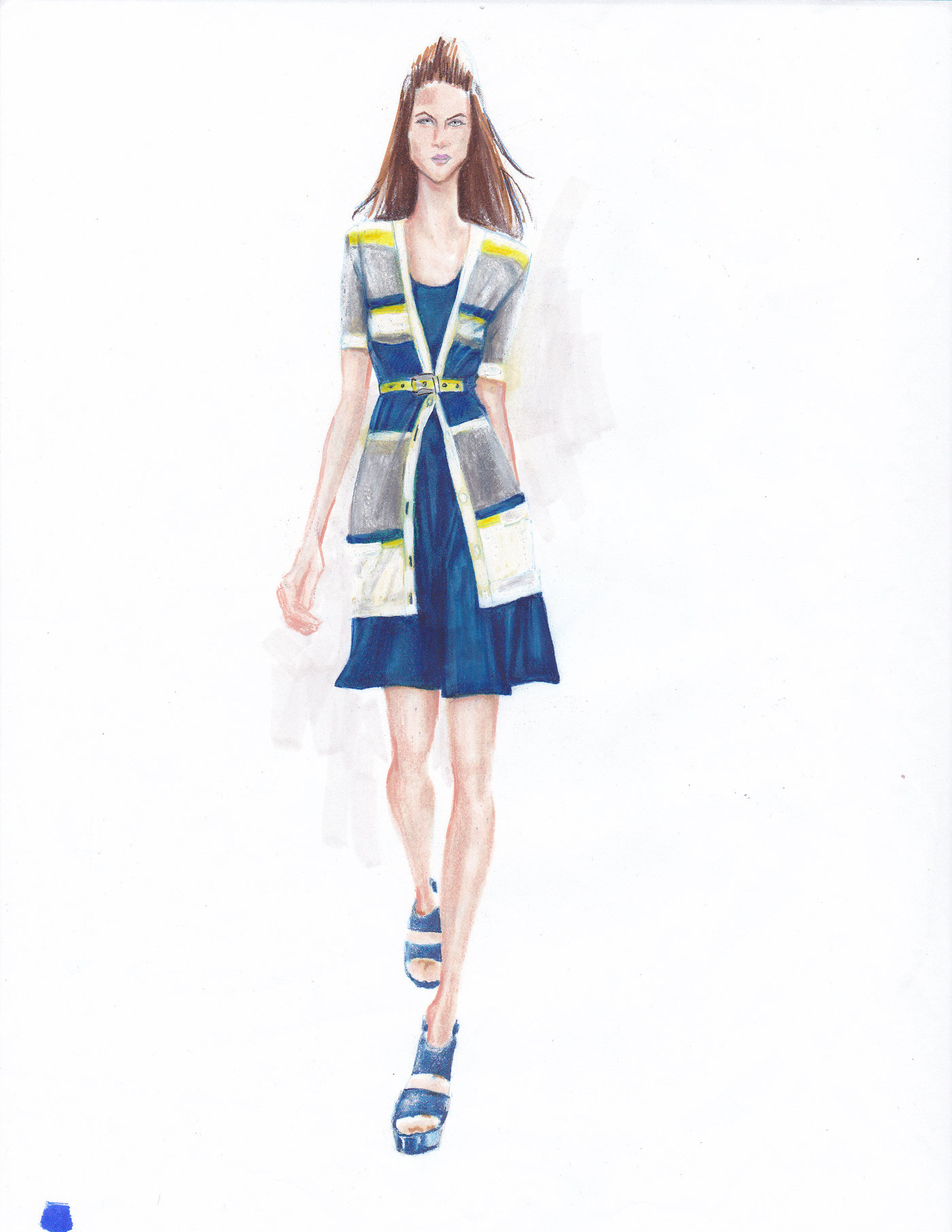 Fashion figures by Osha Hall at Coroflot.com